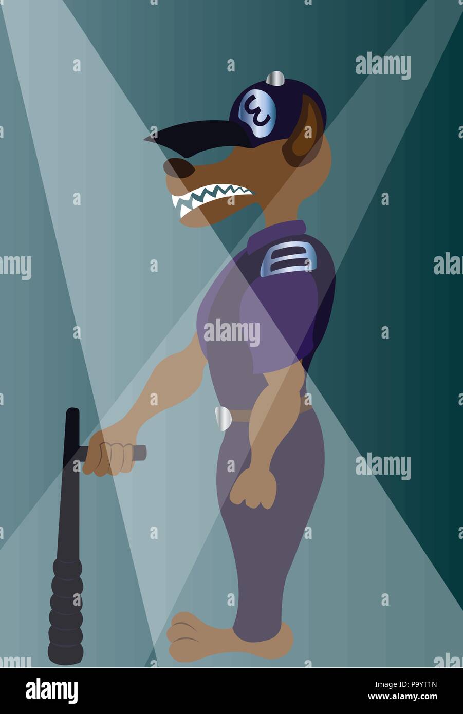 Security guard watchman Stock Vector Images - Alamy