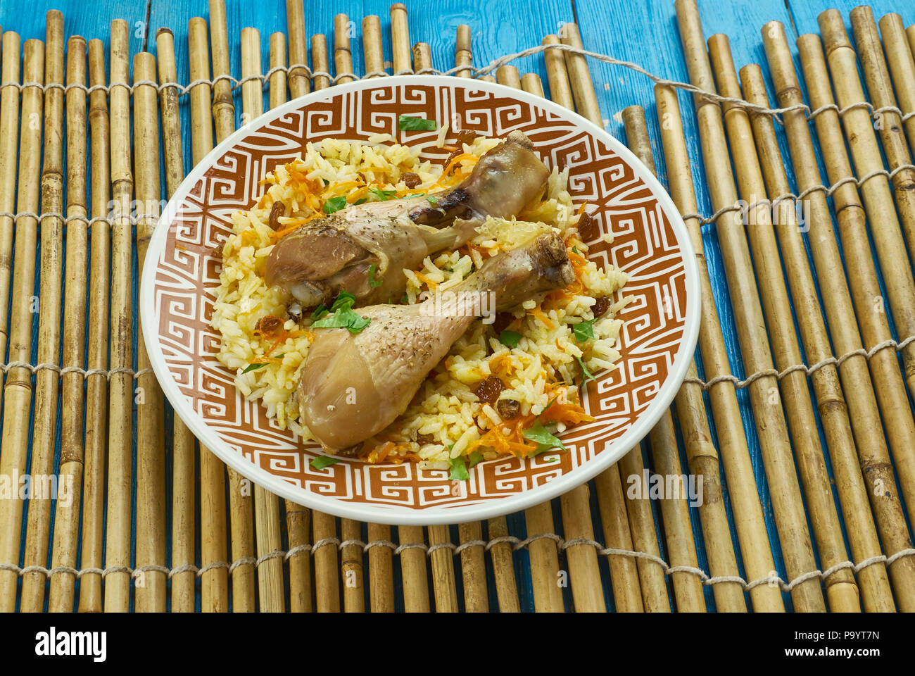 Chicken Kabuli - Pulao Afghanistan, Murgh Kabuli Muscat Style Stock ...