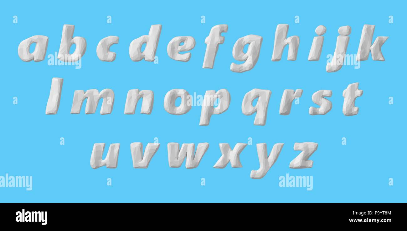 low poly style vector letters set Stock Vector Image & Art - Alamy
