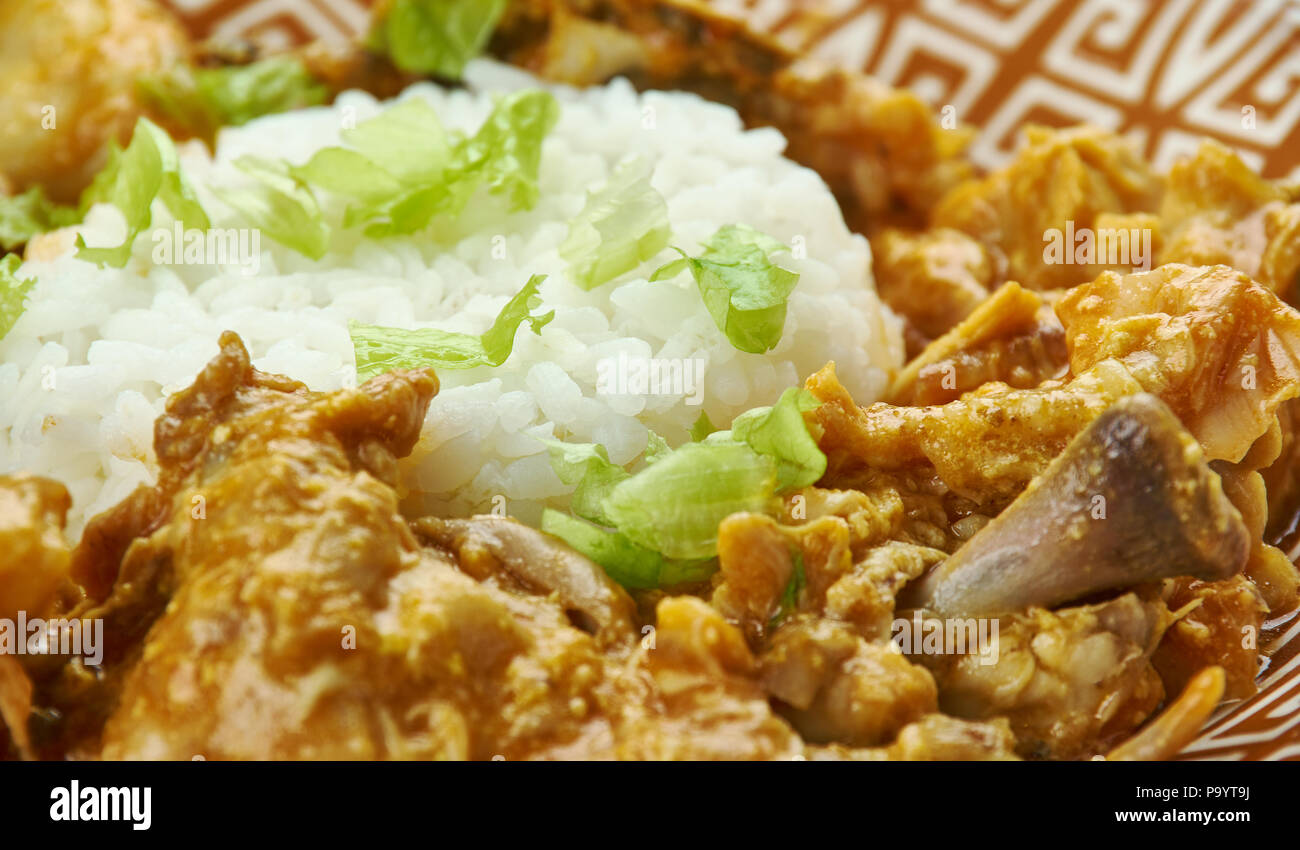 Colombo de poulet, Chicken with Indian colombo sauce. Guyanese cuisin ...