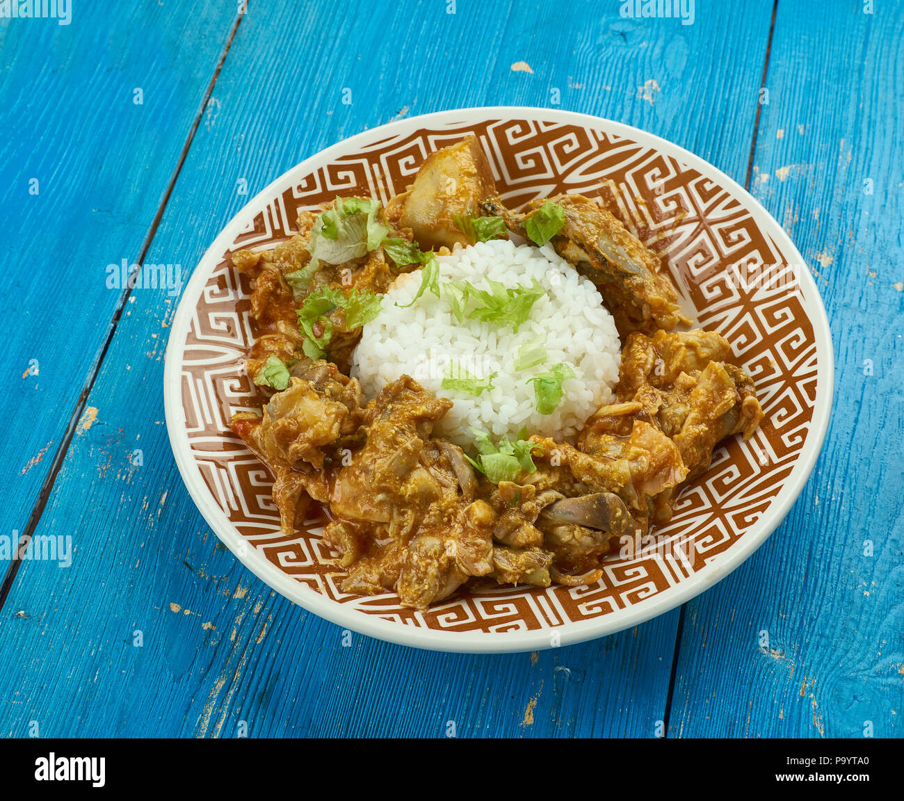 Colombo de poulet, Chicken with Indian colombo sauce. Guyanese cuisin ...