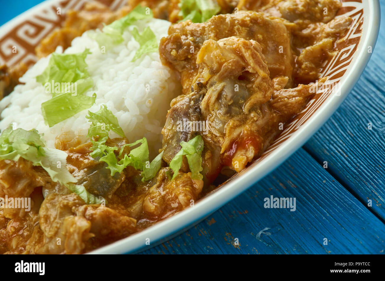 Colombo de poulet, Chicken with Indian colombo sauce. Guyanese cuisin ...