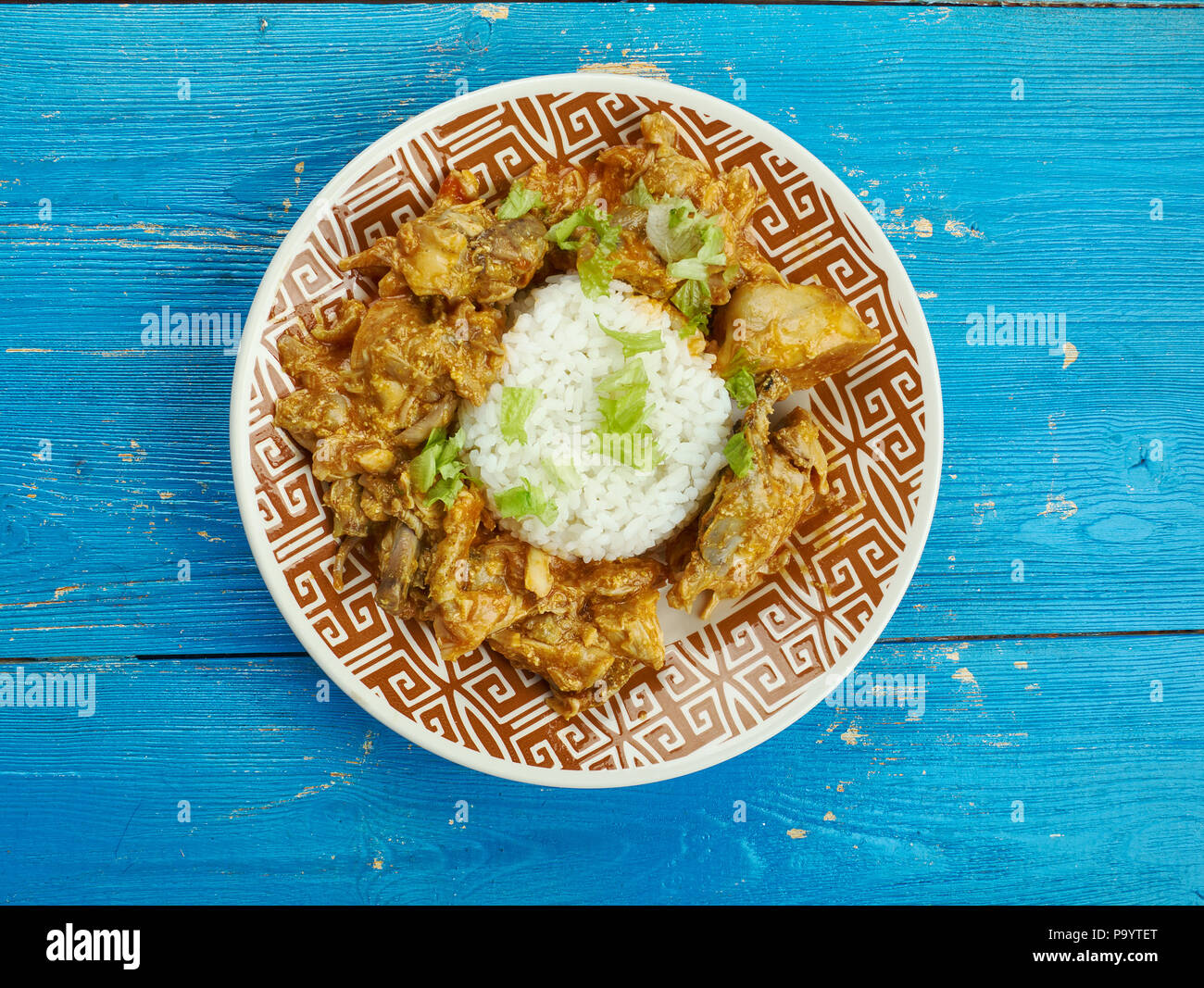 Colombo de poulet, Chicken with Indian colombo sauce. Guyanese cuisin ...