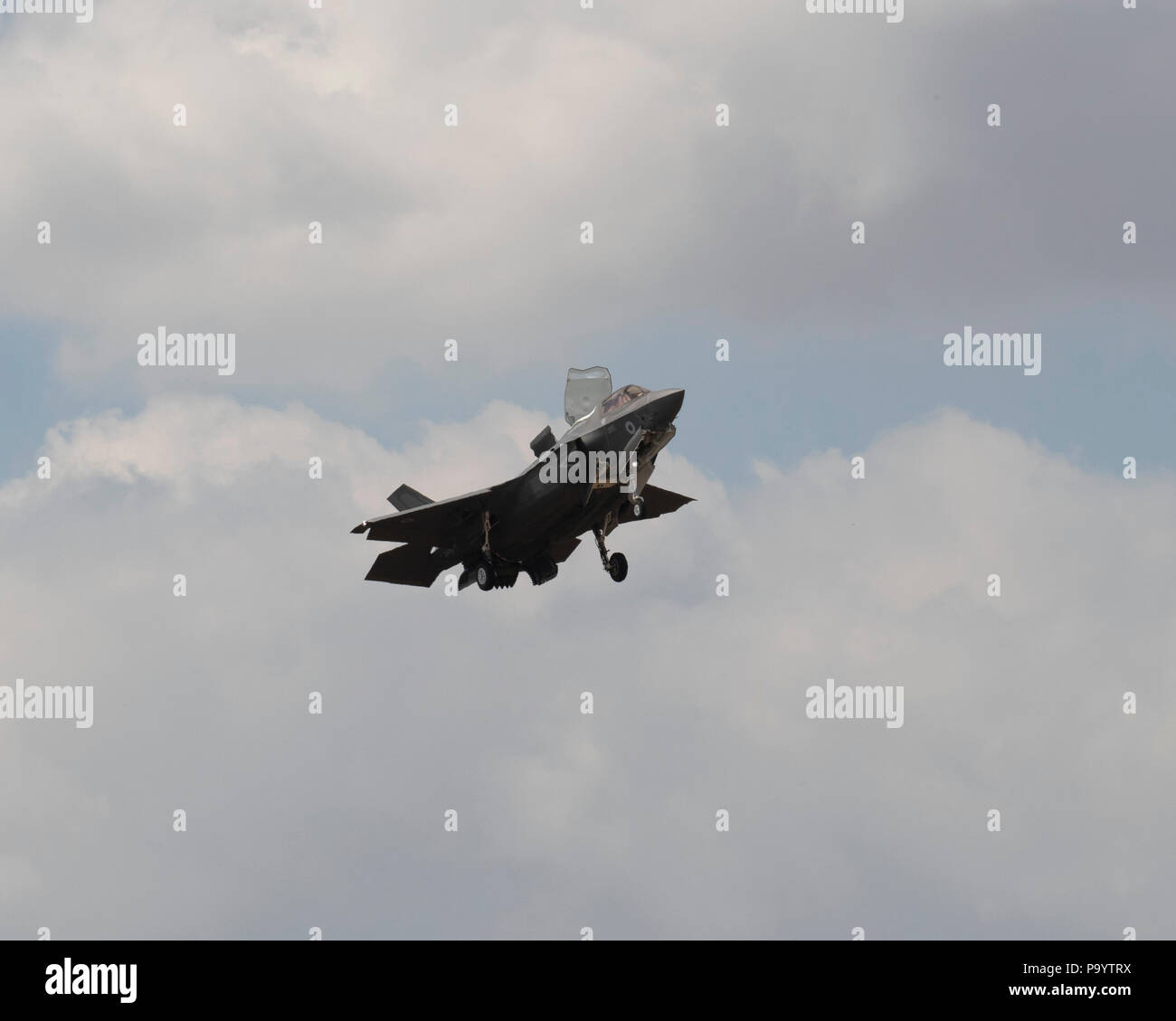 RAF F-35B Lightning II multirole stealth jet fighter flying at the 2018 ...