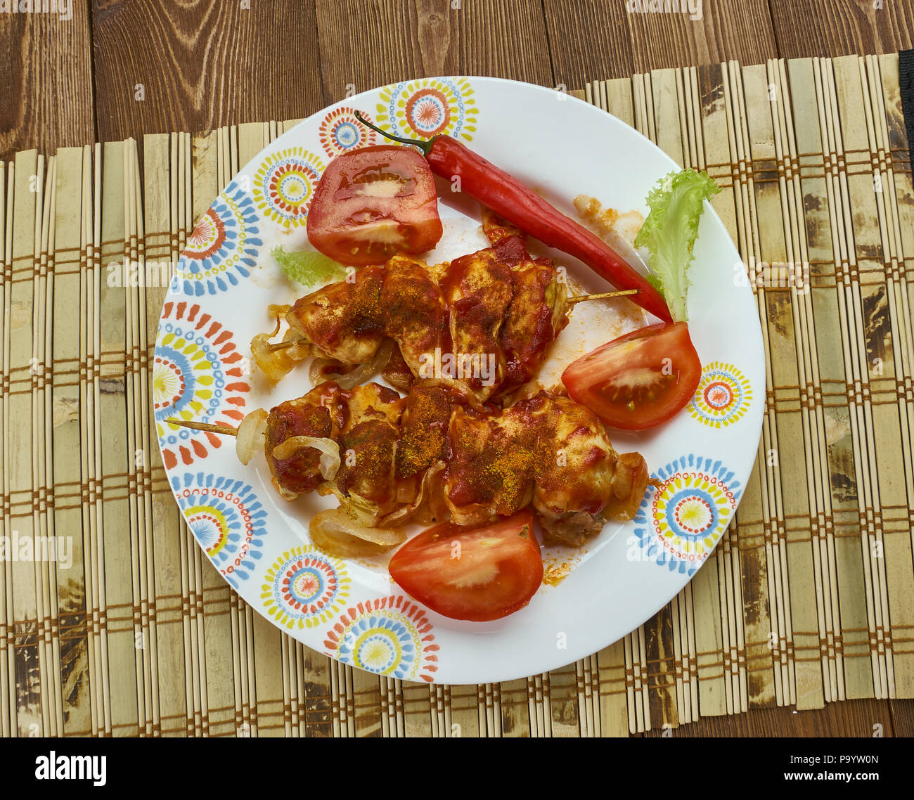 Tandoori Chaap Tikka Dry , dish is popular in North India Stock Photo ...