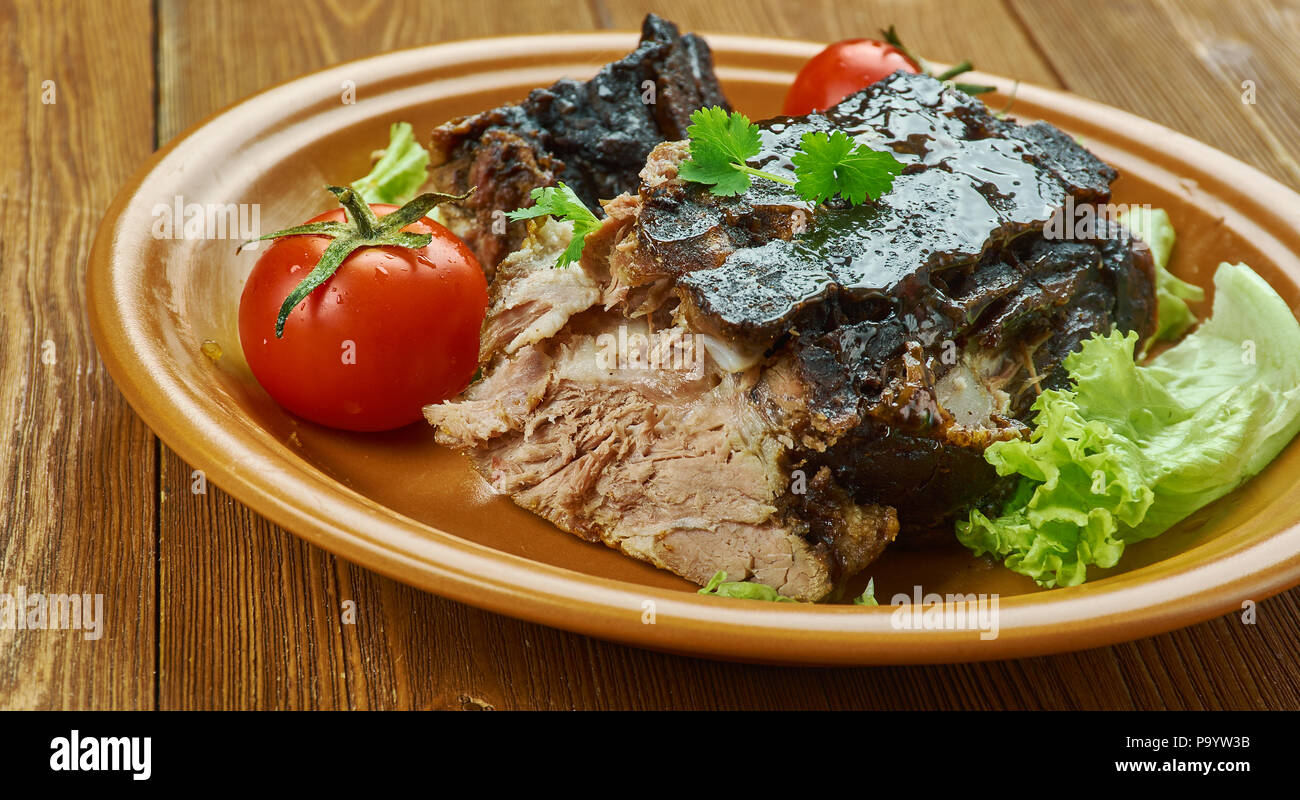 Cuban Mojo Marinated Pork - Lechon Asado, traditional Cuban roasted ...