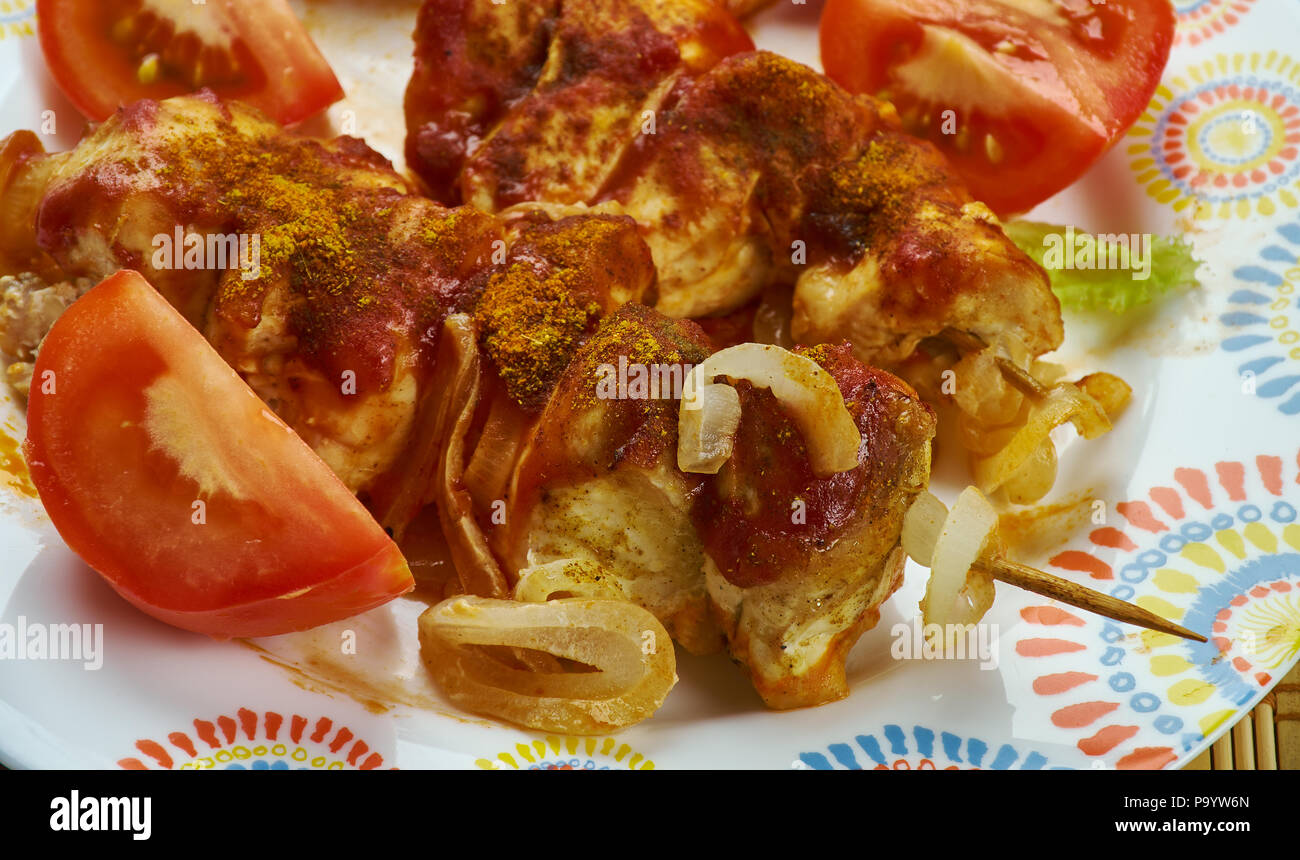 Tandoori Chaap Tikka Dry , dish is popular in North India Stock Photo ...