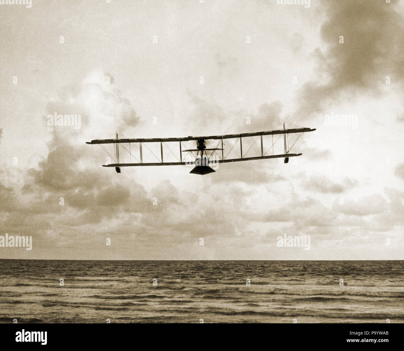 1910s EARLY WALSH BROTHERS WORLD WAR ONE BIPLANE SEAPLANE PILOT ...