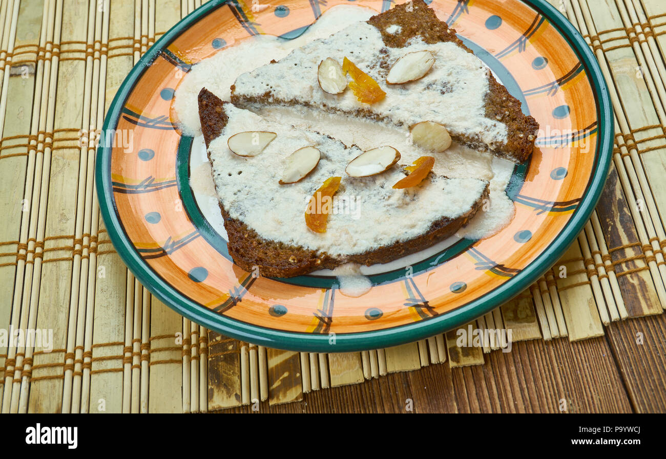 Shahi Tukda - Indian bread pudding made with saffron syrup, cardamom ...