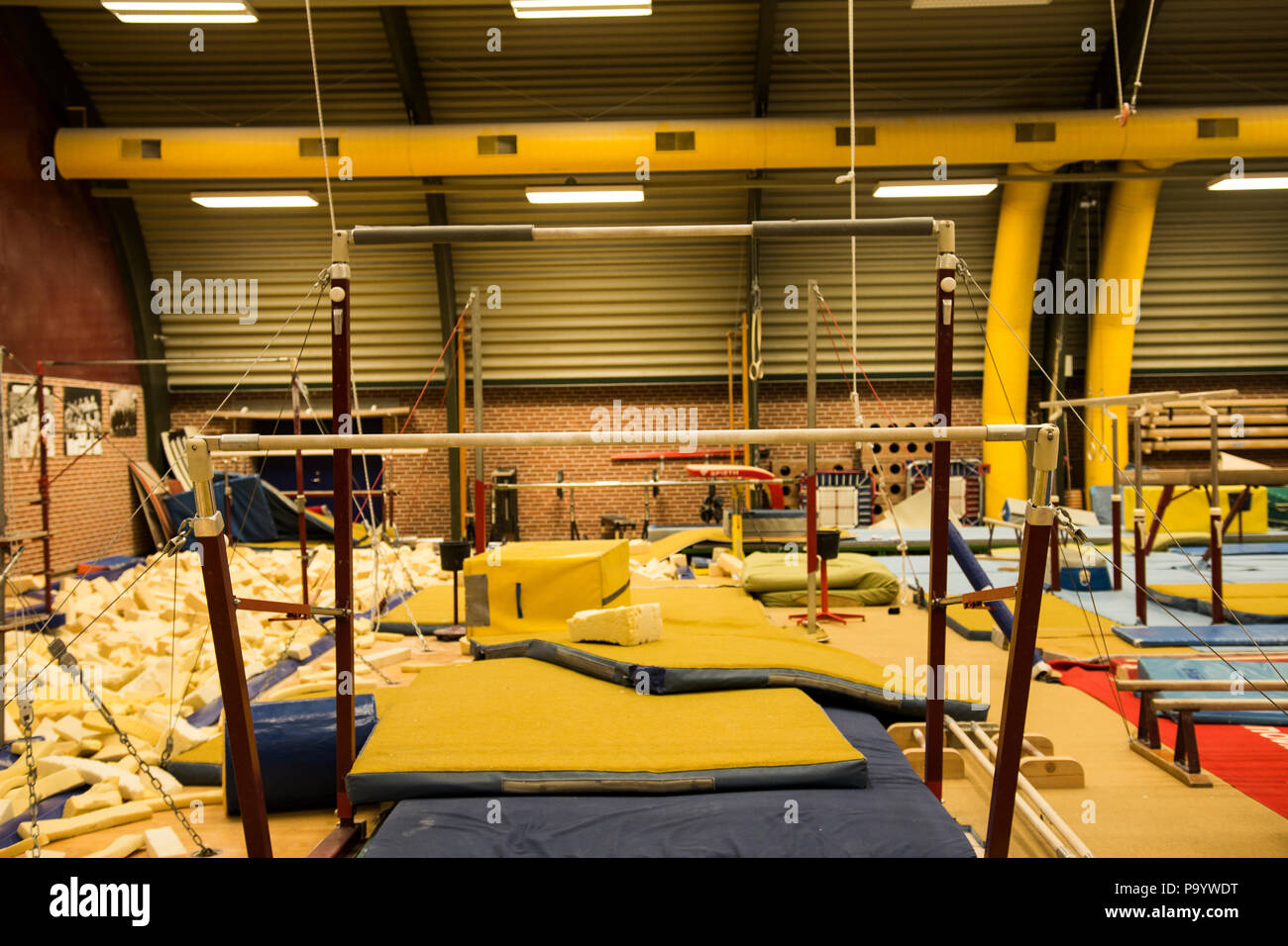 Gymnastic equipment in a gymnastic center Stock Photo - Alamy