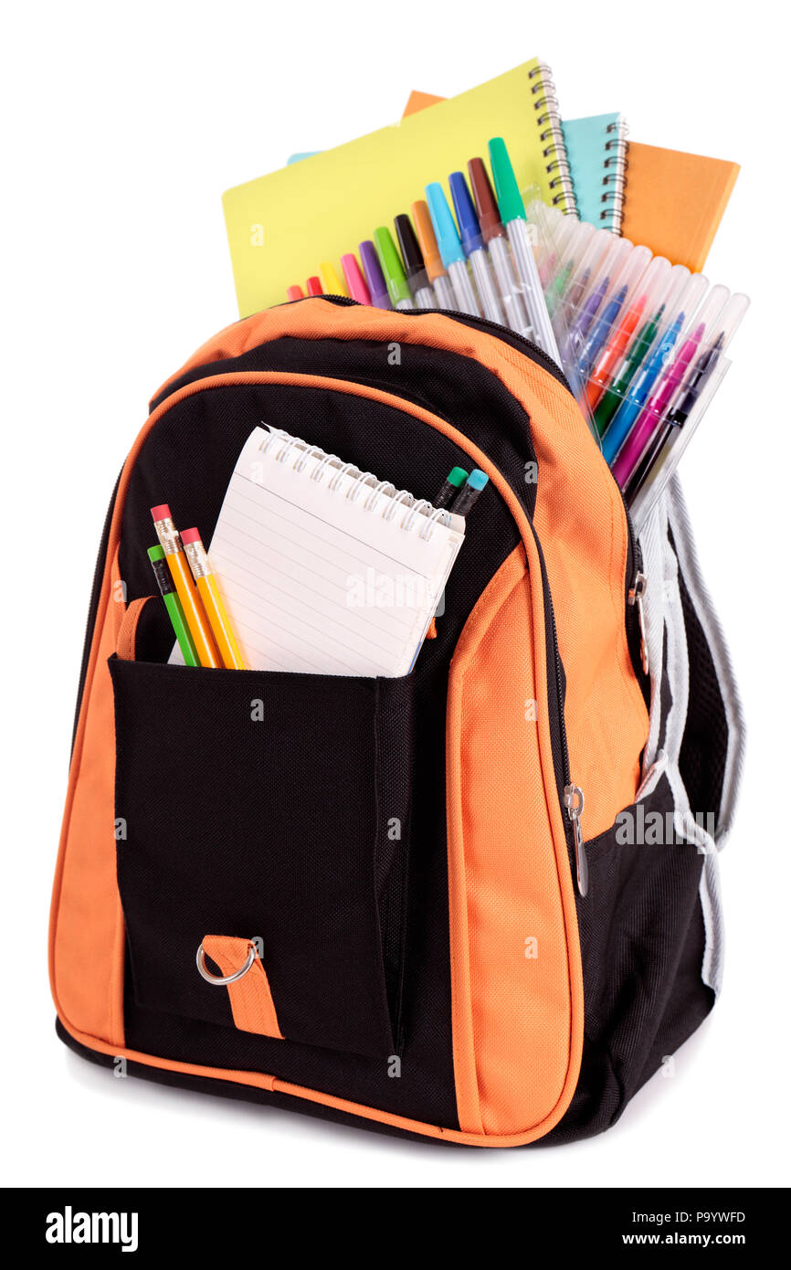 School supplies bag hi-res stock photography and images - Alamy