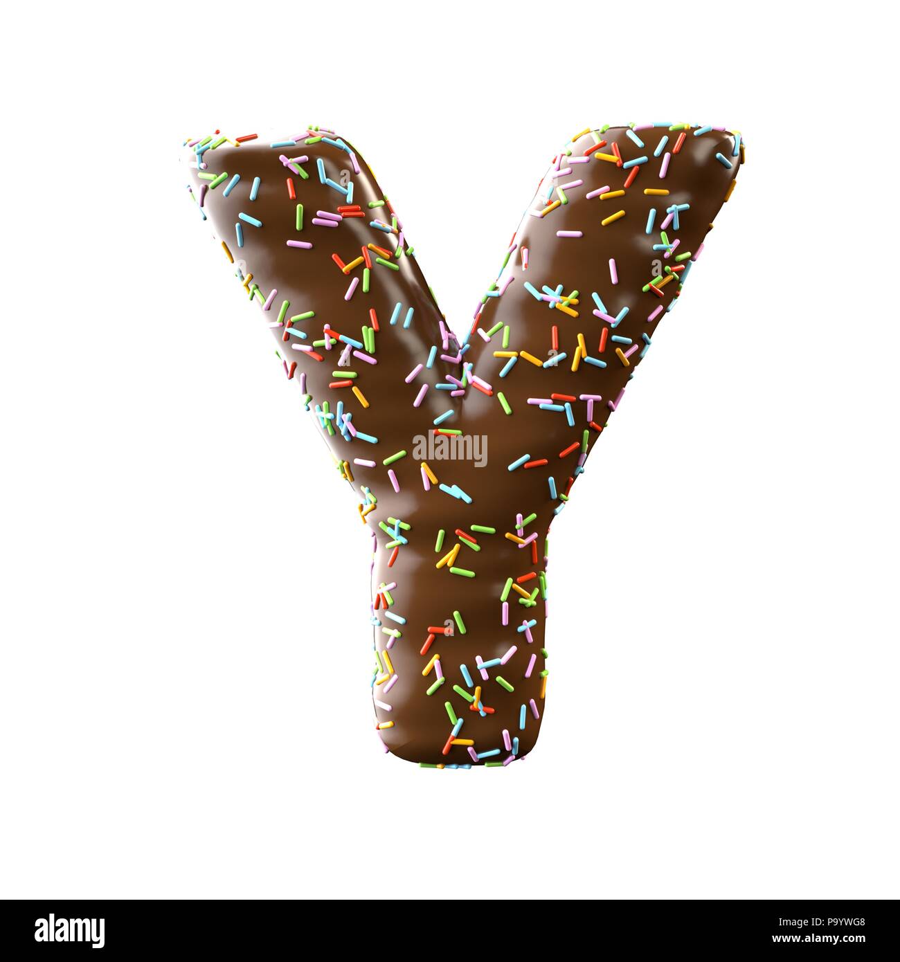 chocolate letter Y Isolated on white background Stock Photo - Alamy