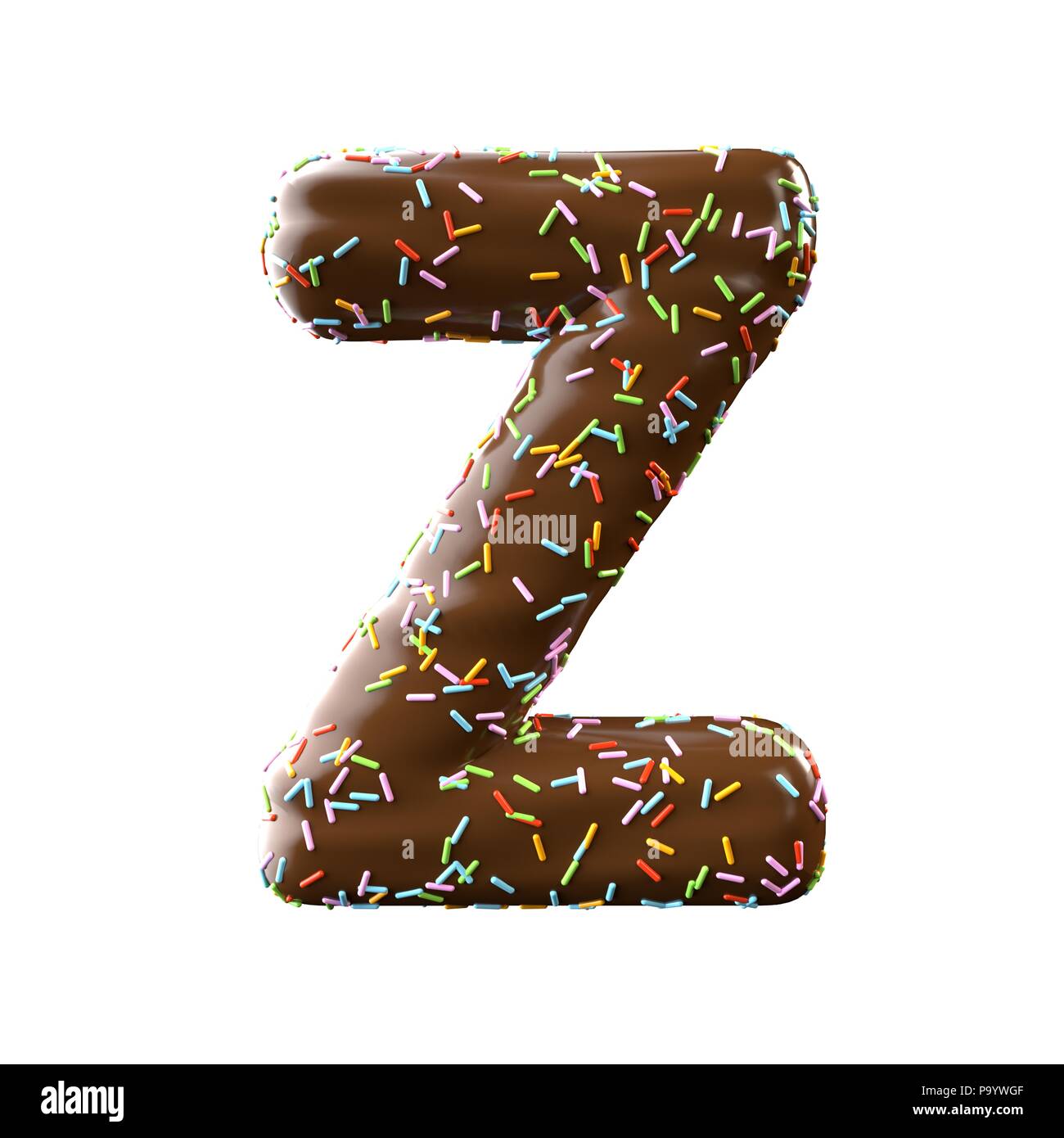 chocolate letter Z Isolated on white background Stock Photo - Alamy