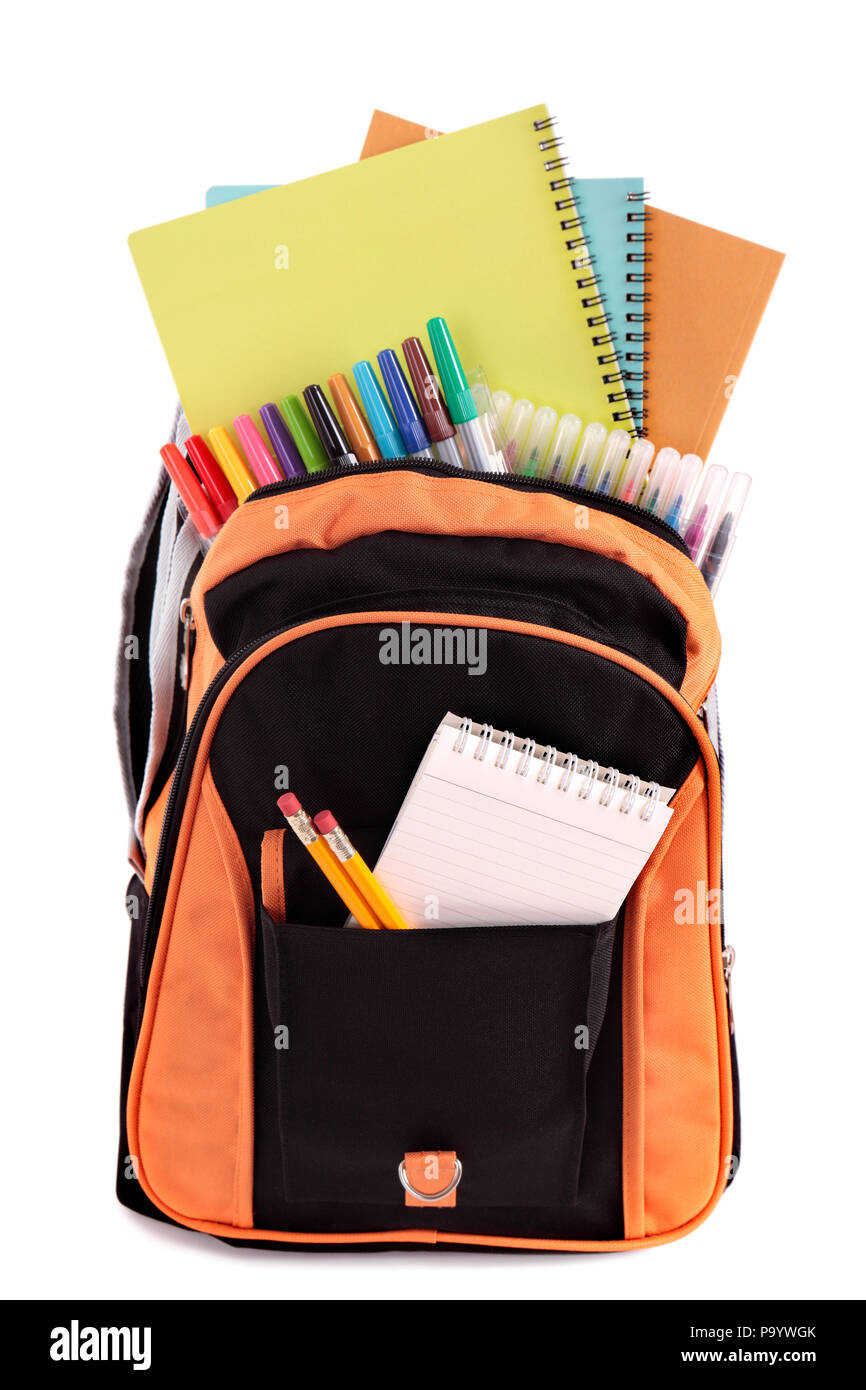 School supplies bag hi-res stock photography and images - Alamy