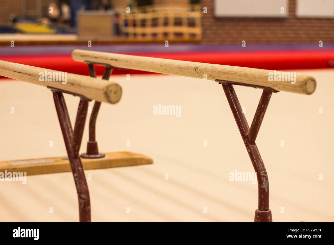 Gymnastic equipment in a gymnastic center Stock Photo - Alamy