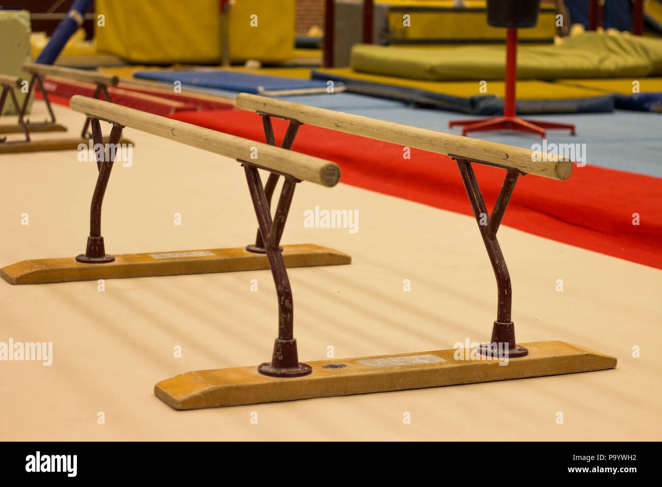 Gymnastic equipment in a gymnastic center Stock Photo - Alamy