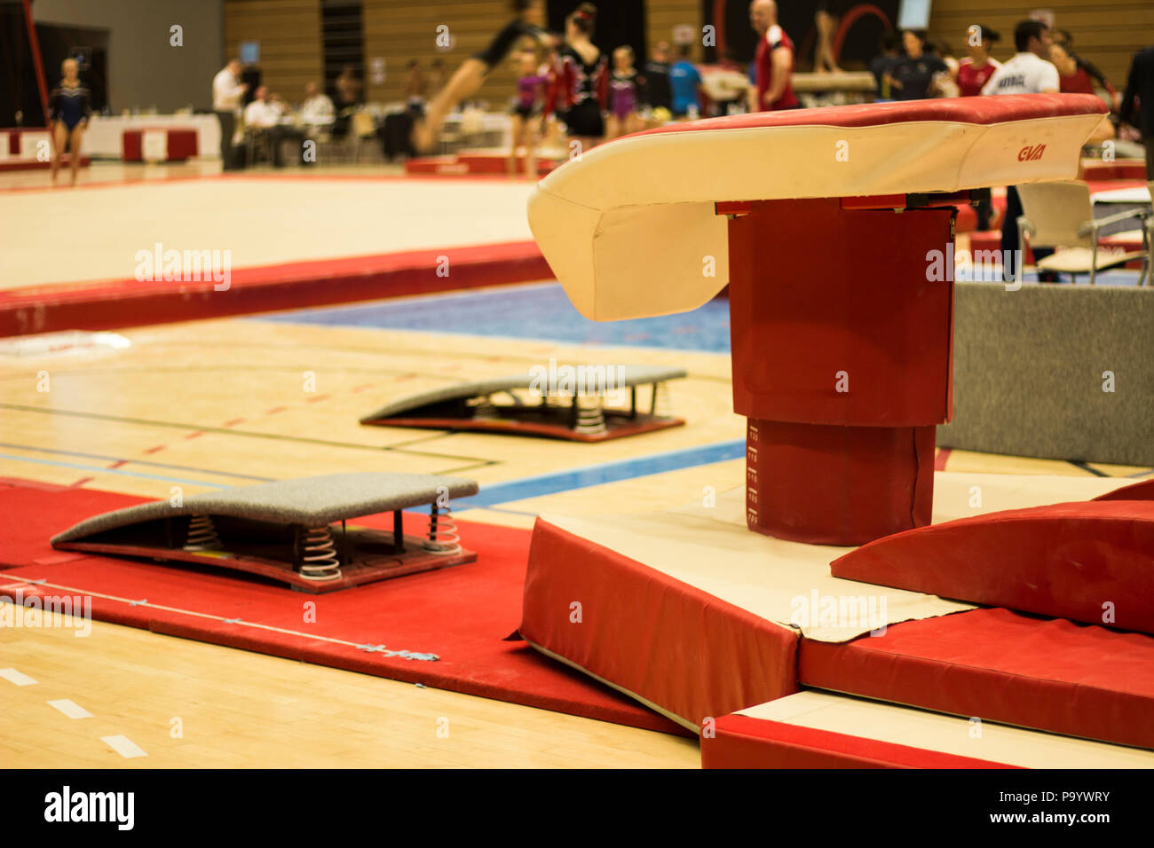 Gymnastic equipment in a gymnastic center Stock Photo - Alamy