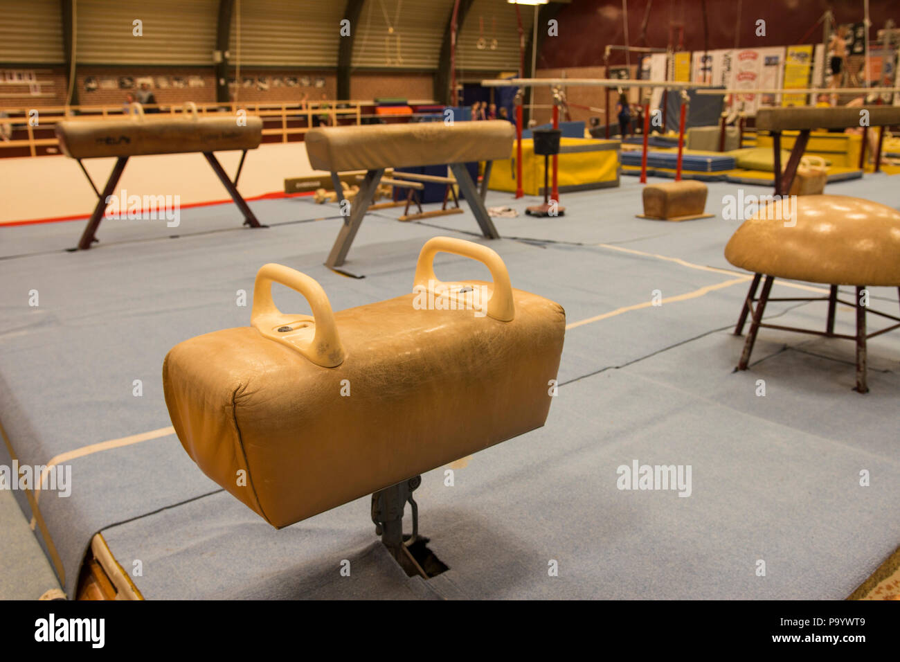 Gymnastic equipment in a gymnastic center Stock Photo - Alamy