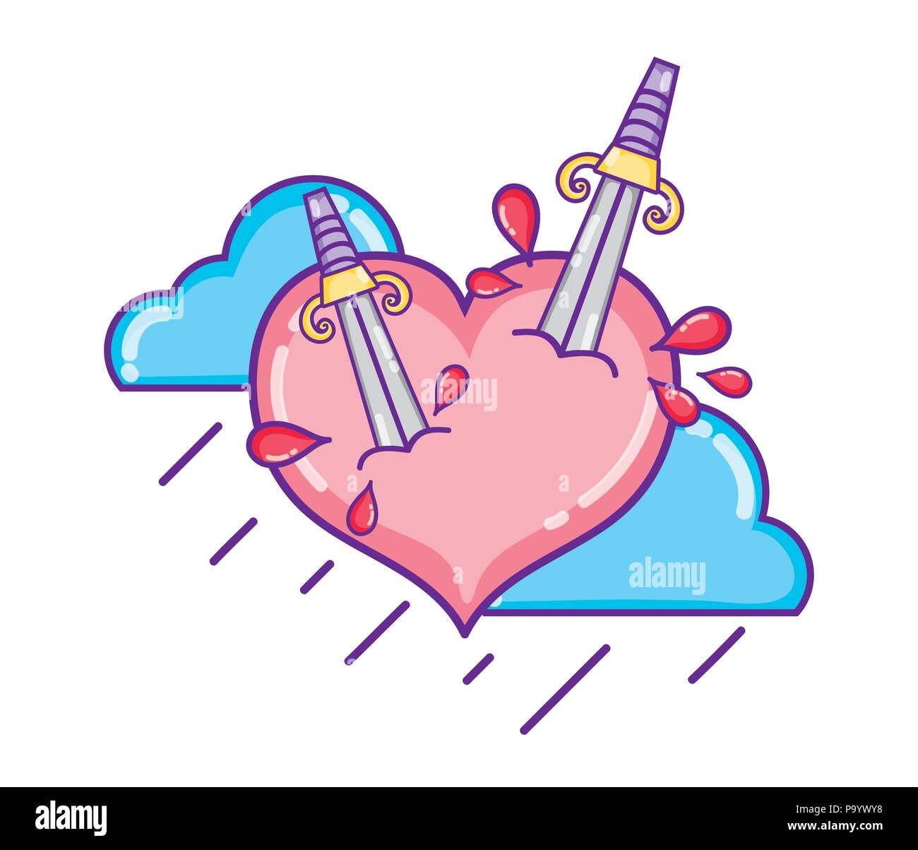 Valentine heart cartoons Cut Out Stock Images & Pictures - Alamy
