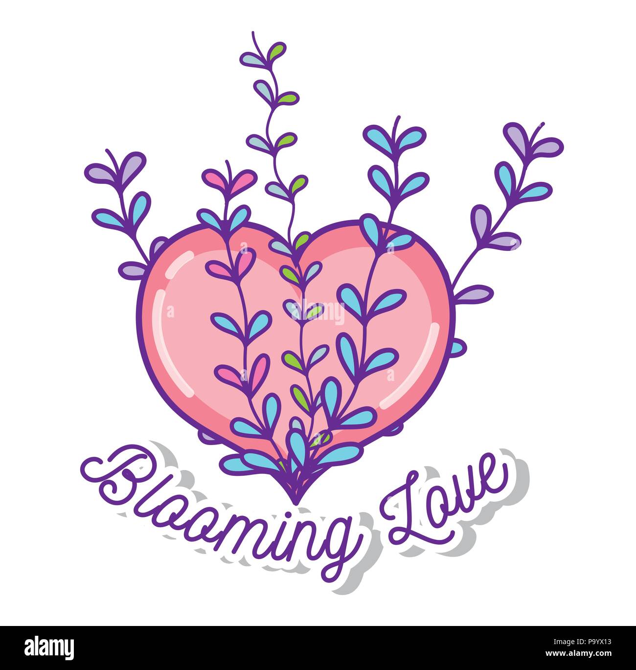 Blooming love cartoons Stock Vector Image & Art - Alamy