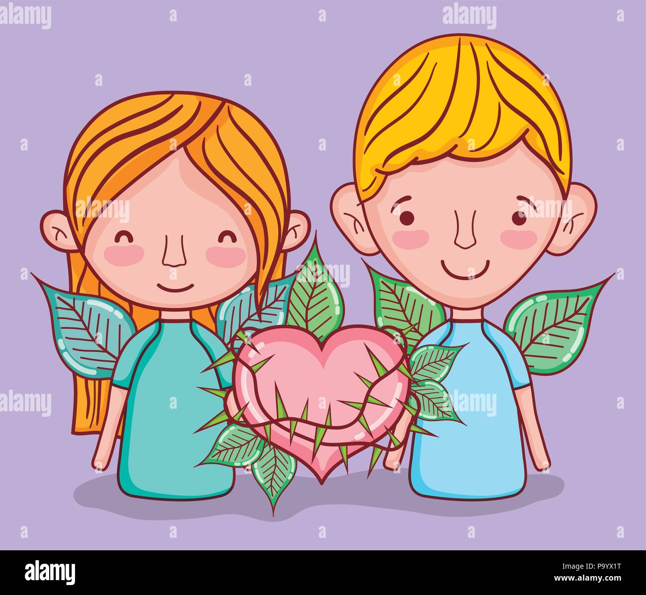 Kids and love cartoons Stock Vector Image & Art - Alamy