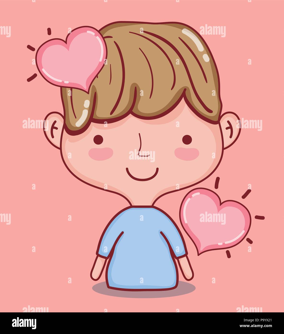 Kids and love cartoons Stock Vector Image & Art - Alamy