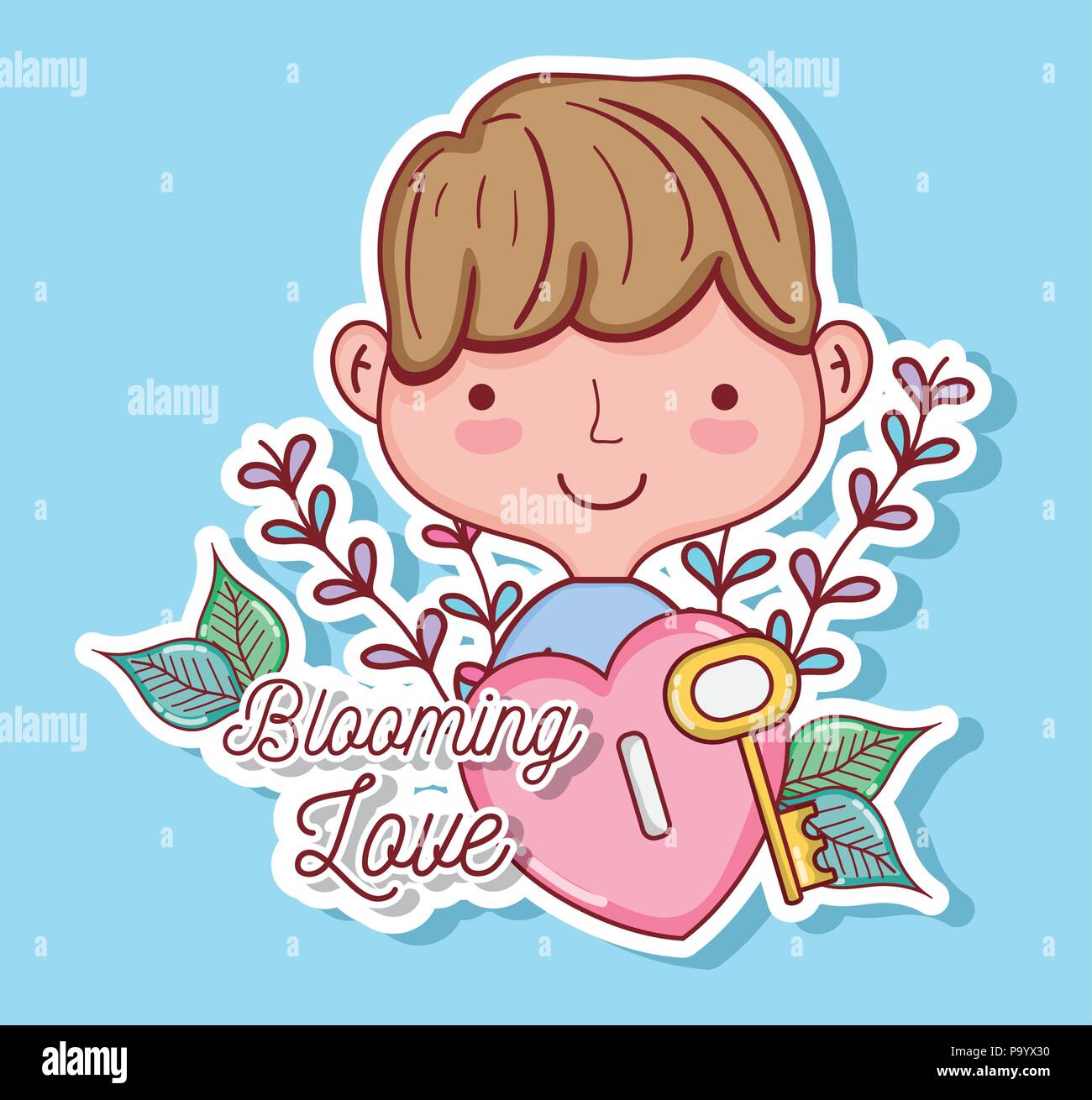 Kids and love cartoons Stock Vector Image & Art - Alamy