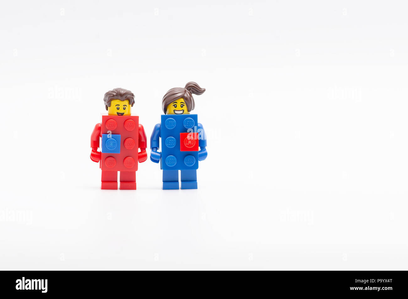 lego red and blue brick . Lego minifigures are manufactured by The Lego ...