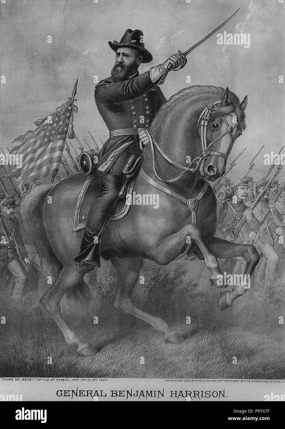General benjamin harrison hi-res stock photography and images - Alamy