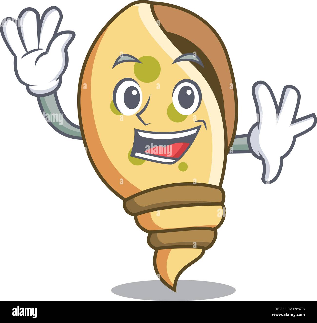Waving sea shell character cartoon Stock Vector Image & Art - Alamy