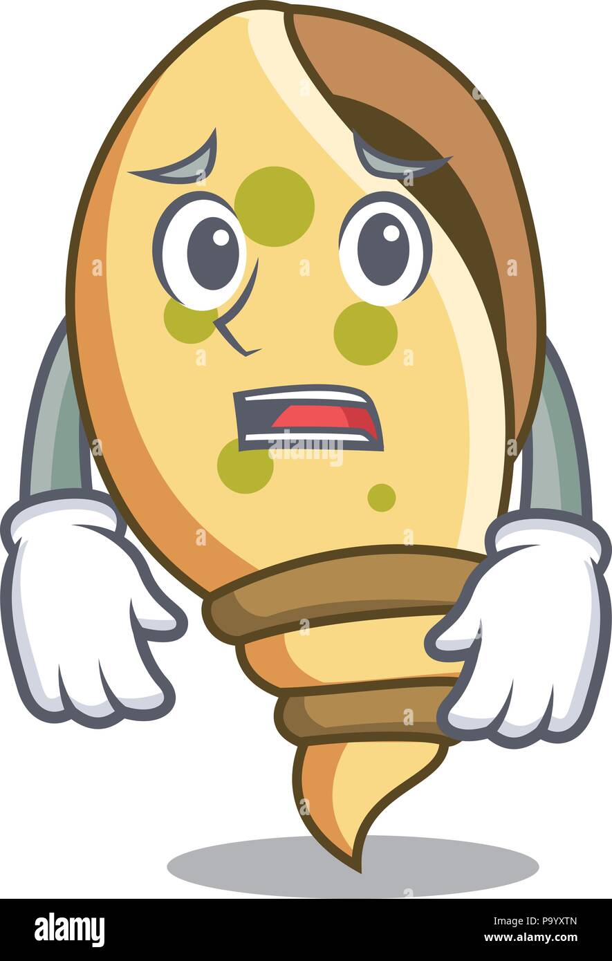 Afraid sea shell mascot cartoon Stock Vector Image & Art - Alamy