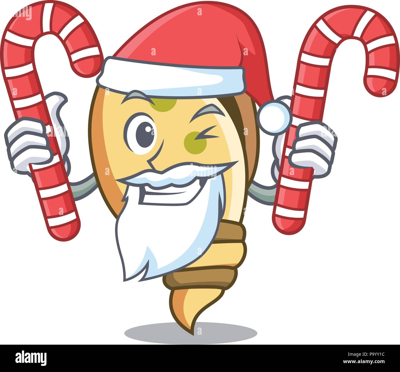 Santa with candy sea shell mascot cartoon Stock Vector Image & Art - Alamy