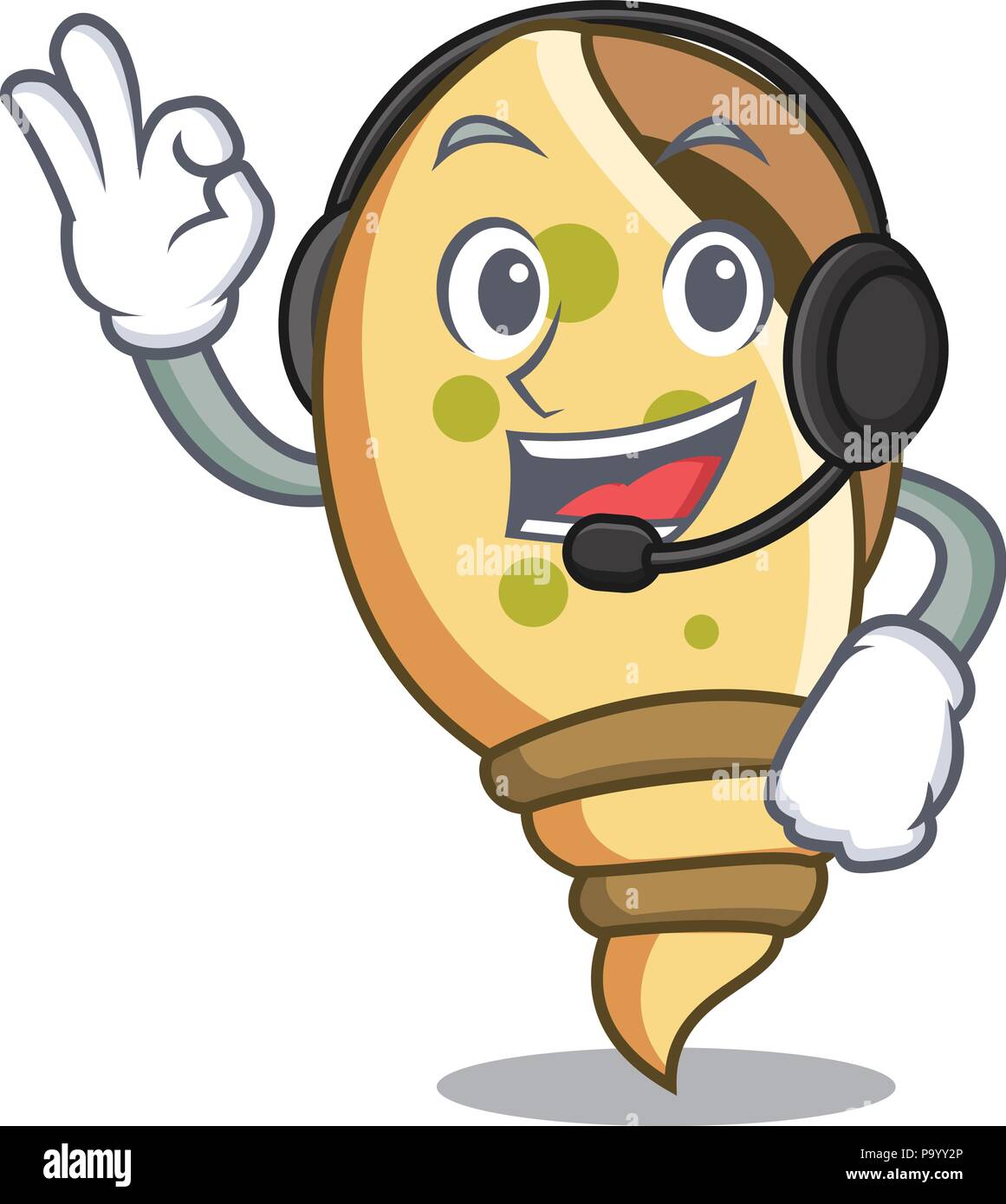 With headphone sea shell mascot cartoon Stock Vector Image & Art - Alamy