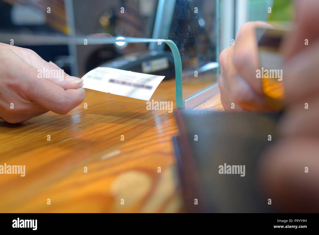 scanning a card Stock Photo - Alamy