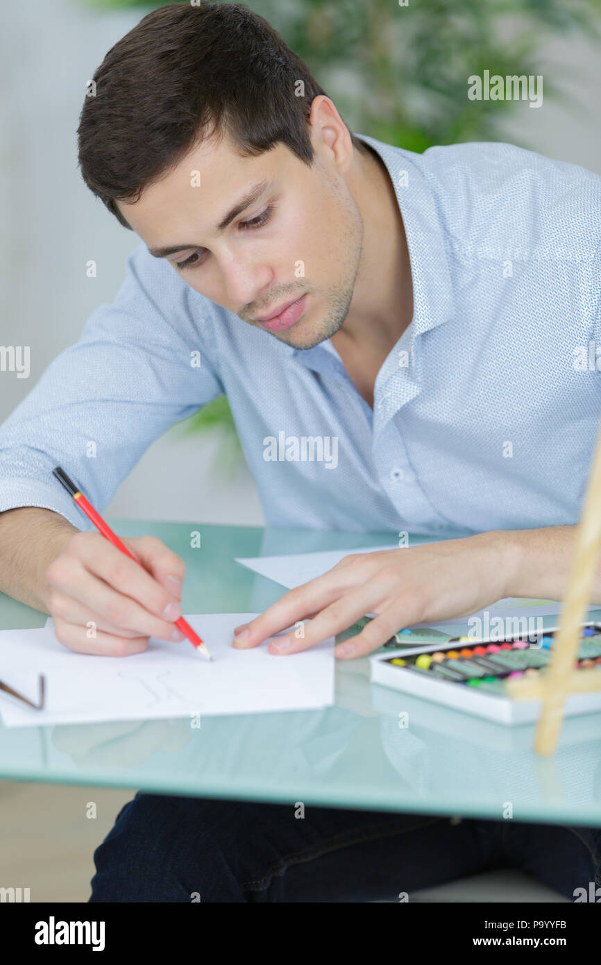 Drawing as a hobby hi-res stock photography and images - Alamy