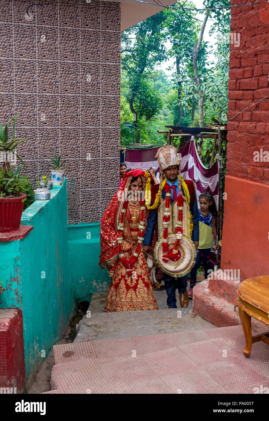 A traditional wedding in a small village in the Indian province. India ...