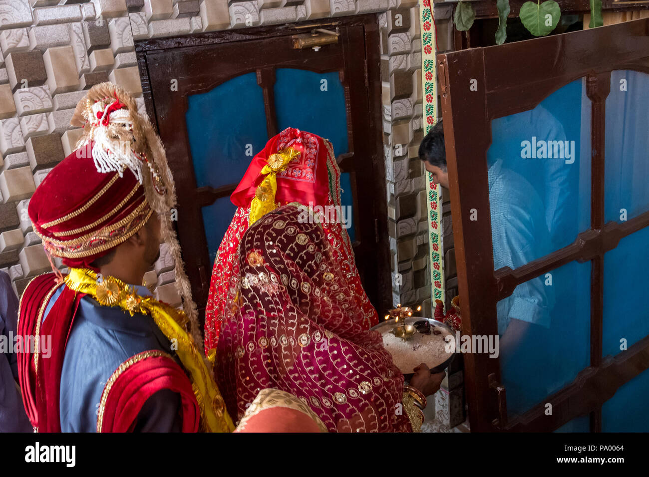 A traditional wedding in a small village in the Indian province. India ...