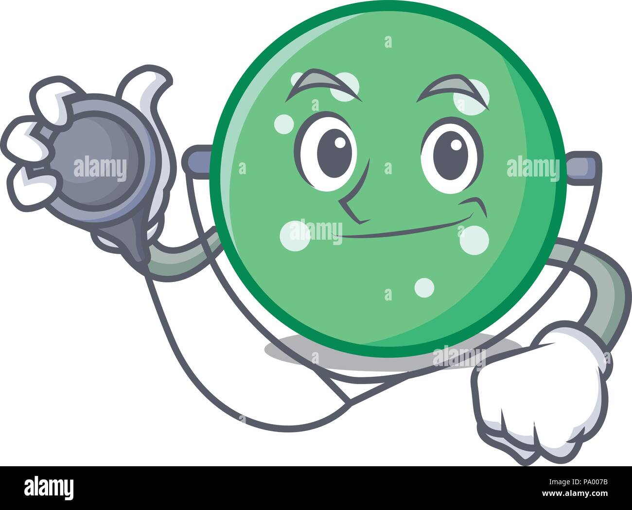 Doctor circle character cartoon style vector illustration Stock Vector ...