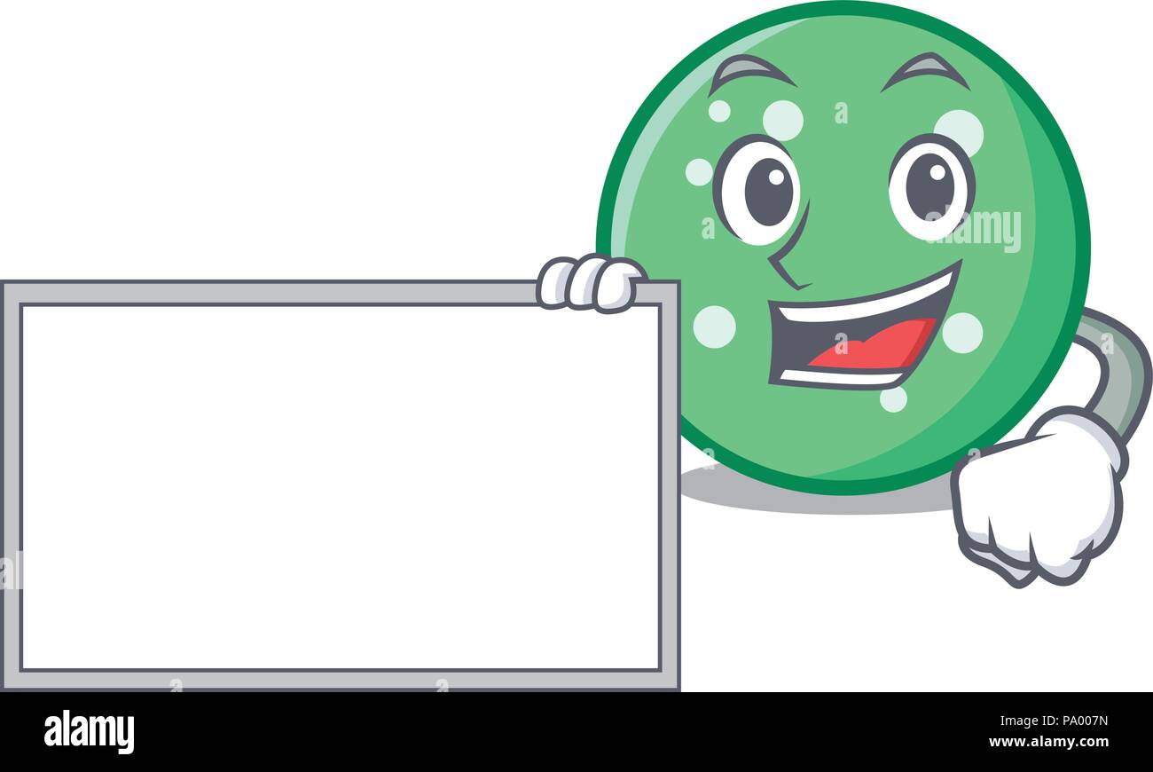 With board circle character cartoon style vector illustration Stock ...