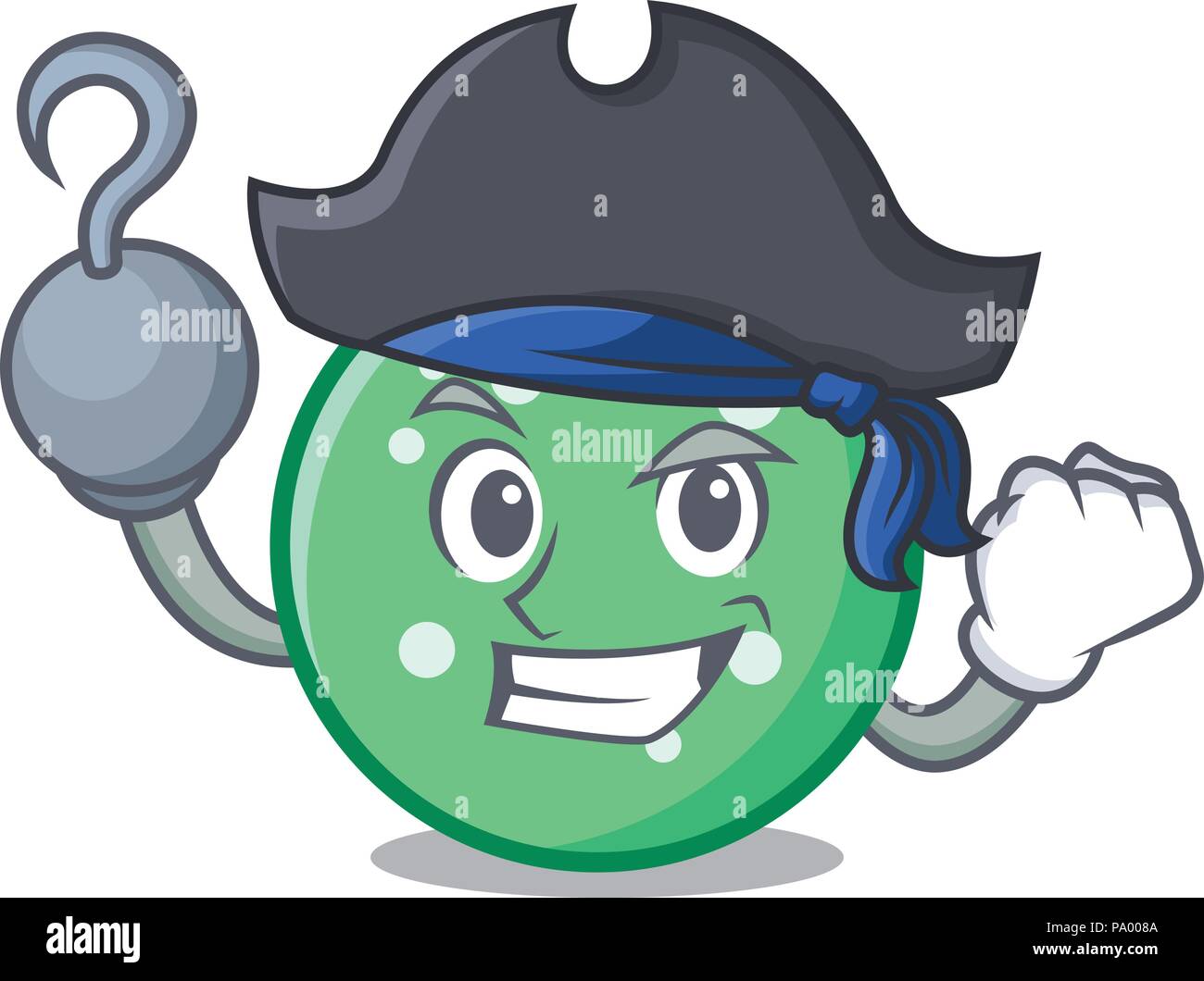 Pirate circle character cartoon style vector illustration Stock Vector ...
