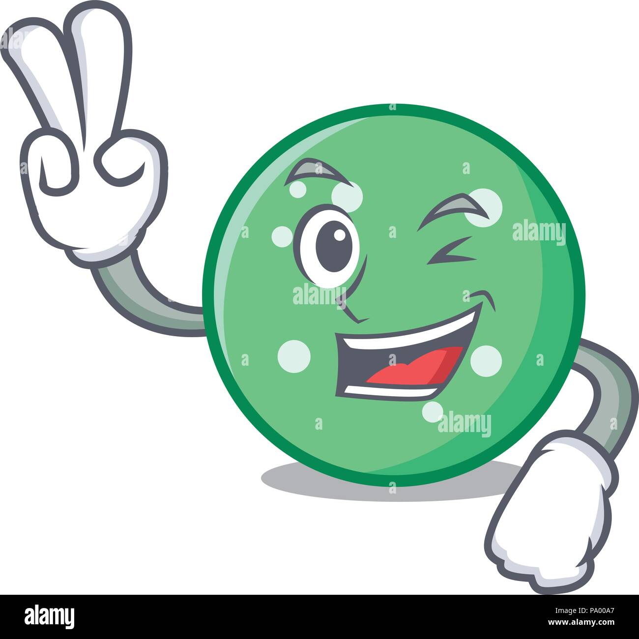 Two finger circle character cartoon style vector illustration Stock ...