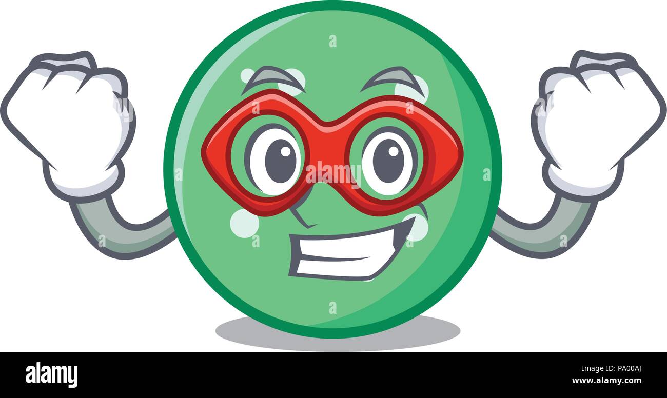 Super hero circle character cartoon style vector illustration Stock ...