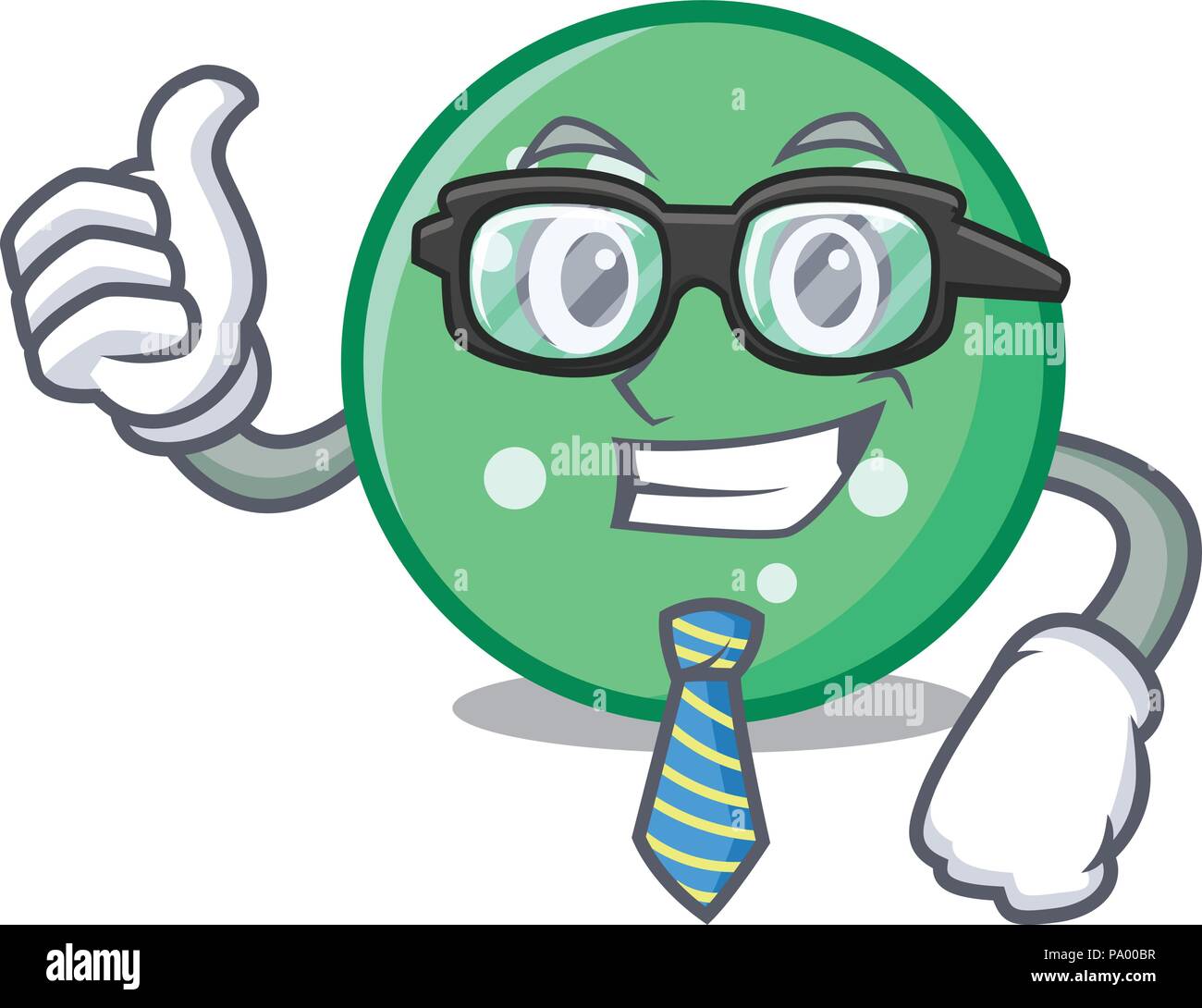 Businessman circle character cartoon style vector illustration Stock ...