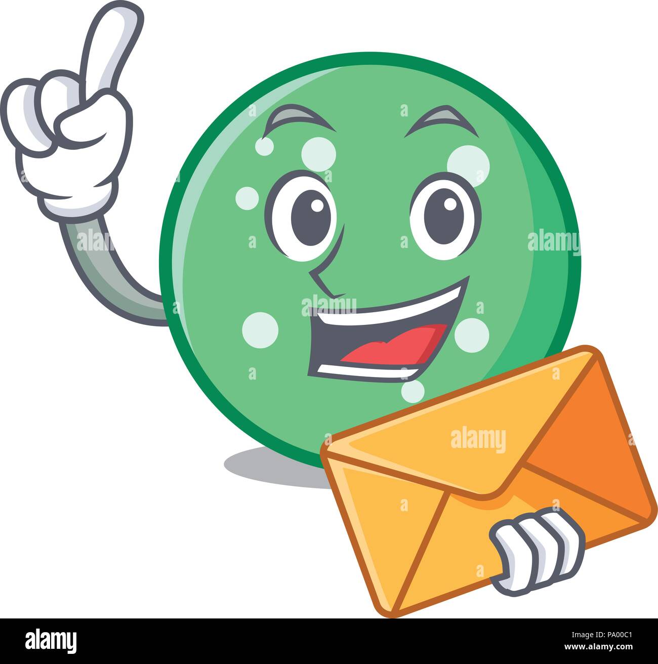With envelope circle character cartoon style vector illustration Stock ...