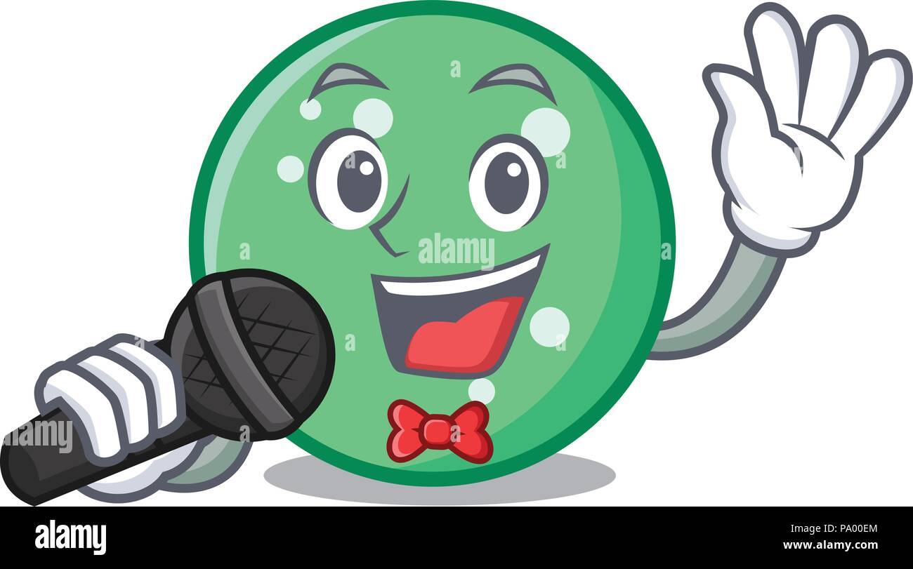 Singing circle mascot cartoon style vector illustration Stock Vector ...