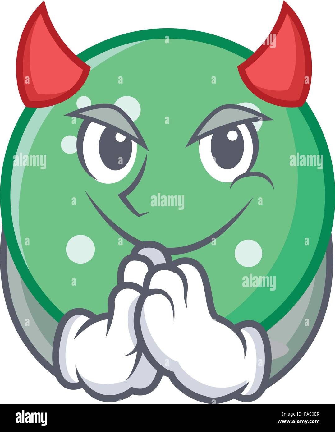 Devil circle mascot cartoon style vector illustration Stock Vector ...