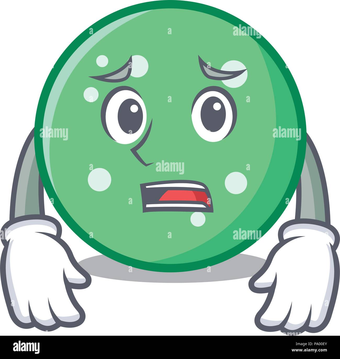 Afraid circle mascot cartoon style vector illustration Stock Vector ...