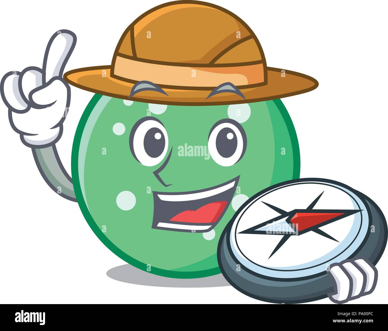 Explorer circle mascot cartoon style vector illustration Stock Vector ...