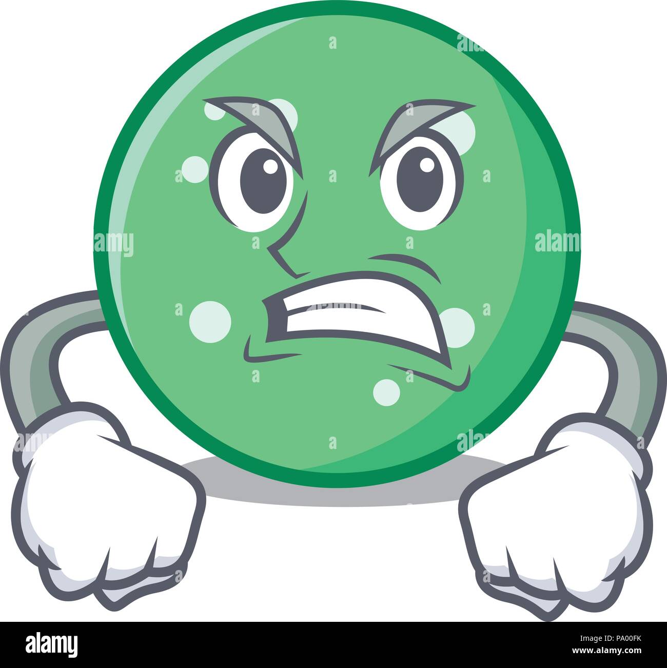 Angry circle mascot cartoon style vector illustration Stock Vector ...
