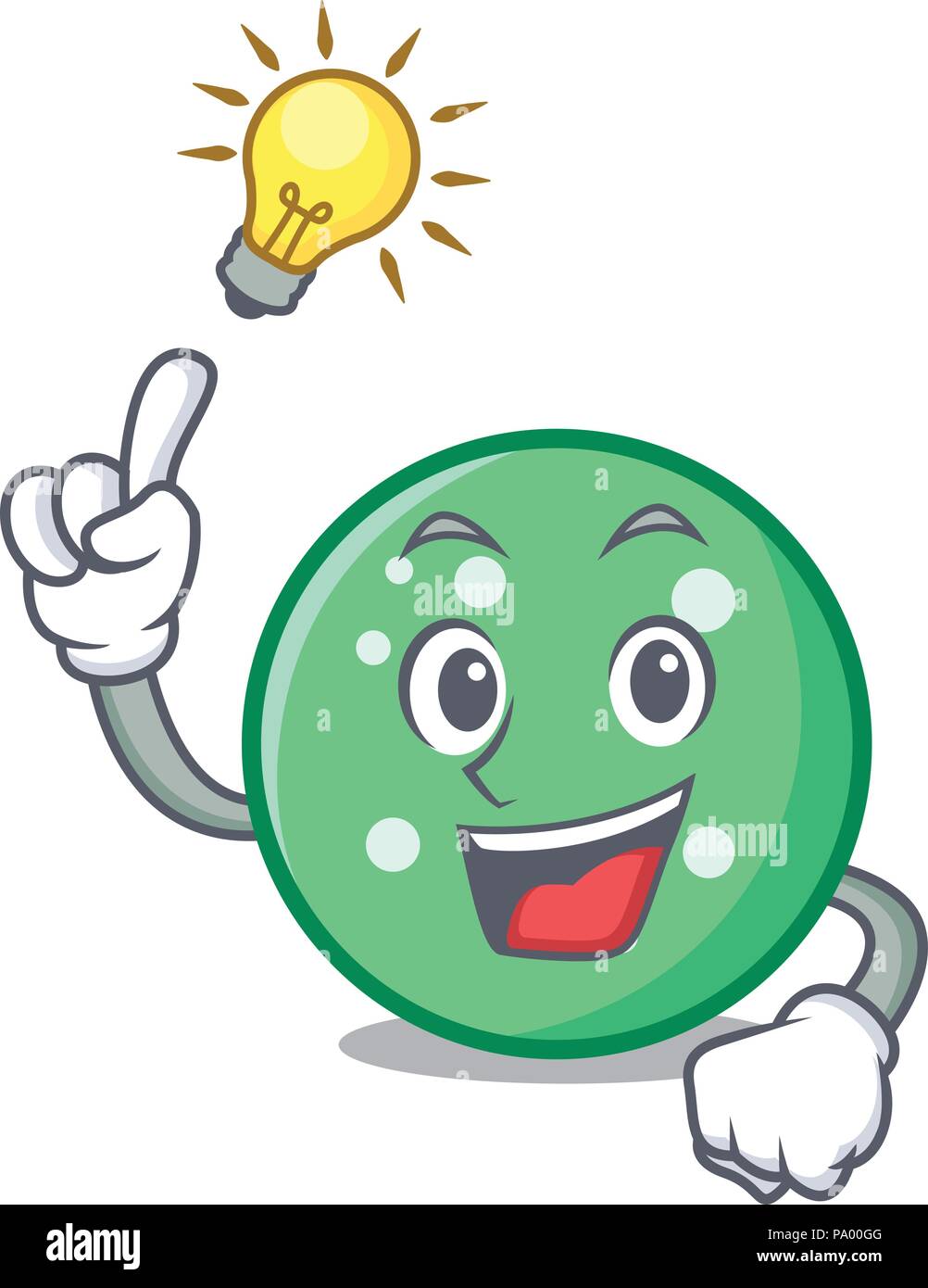 Have an idea circle mascot cartoon style vector illustration Stock ...
